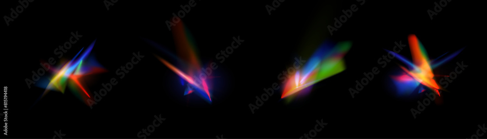 Vector Overlay effect of blurred colorful refraction of light ...