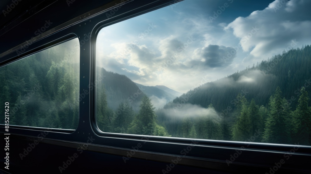 The concept of railroad travel and transportation. The idyll of ...