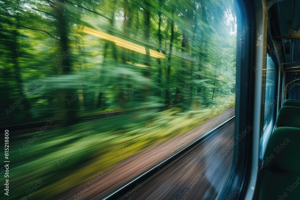 The concept of railroad travel and transportation. The idyll of ...