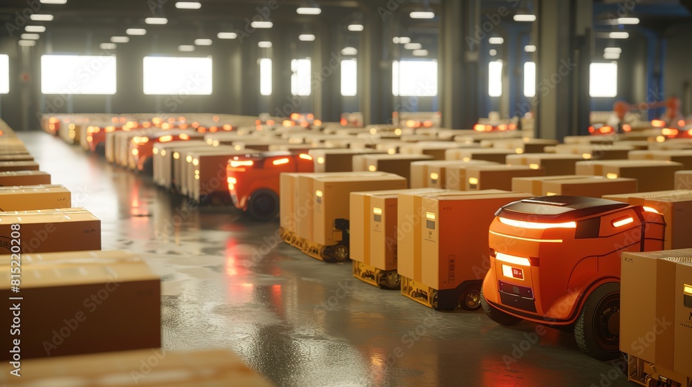 An army of robots efficiently sorting hundreds of parcels per hour ...