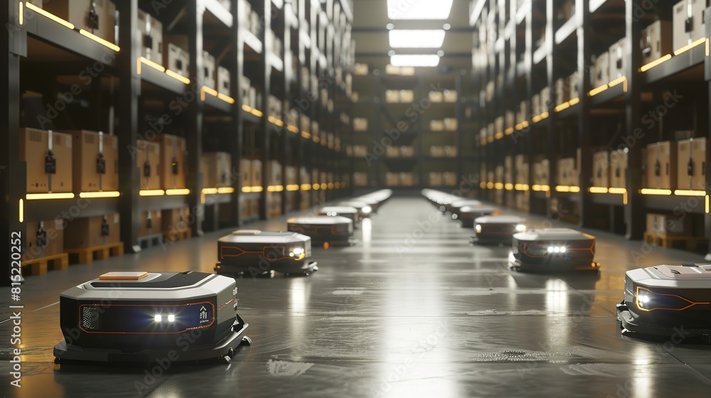 An army of robots efficiently sorting hundreds of parcels per hour ...