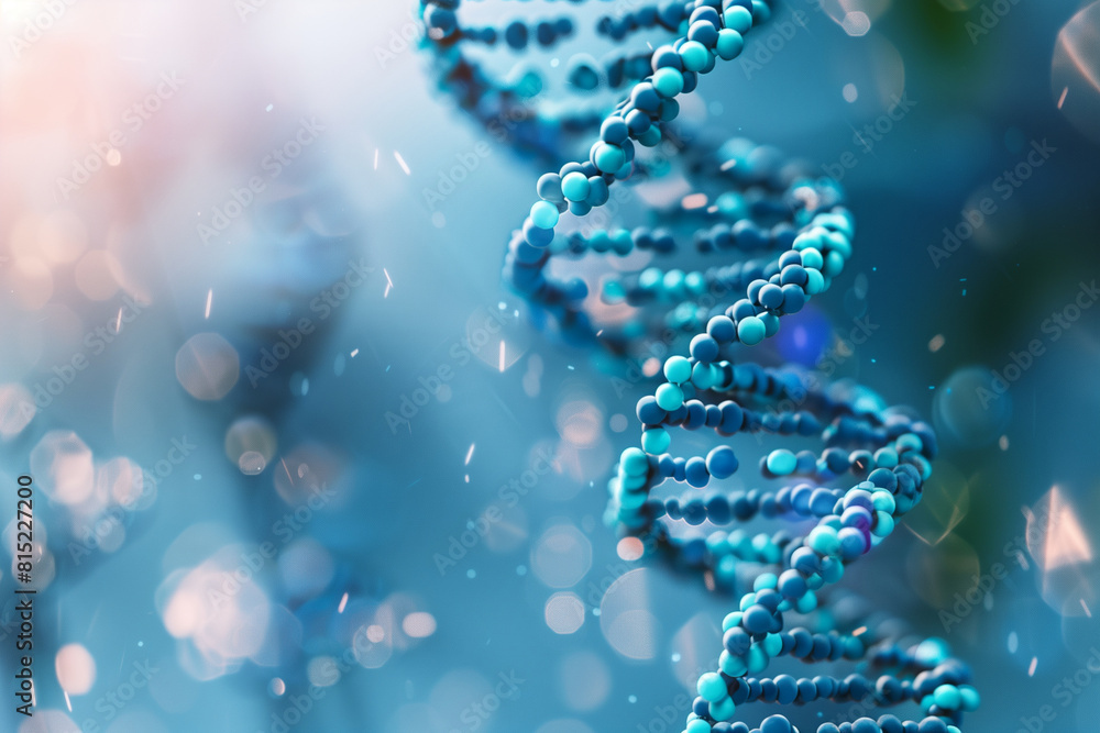 Molecular Biologist researchers DNA molecule. Concept image of a ...