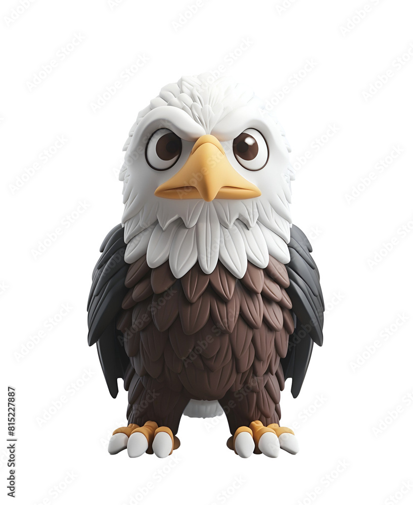 Bald Eagle: A Cute 3D Rendered Chibi Cartoon Animal Illustration ...