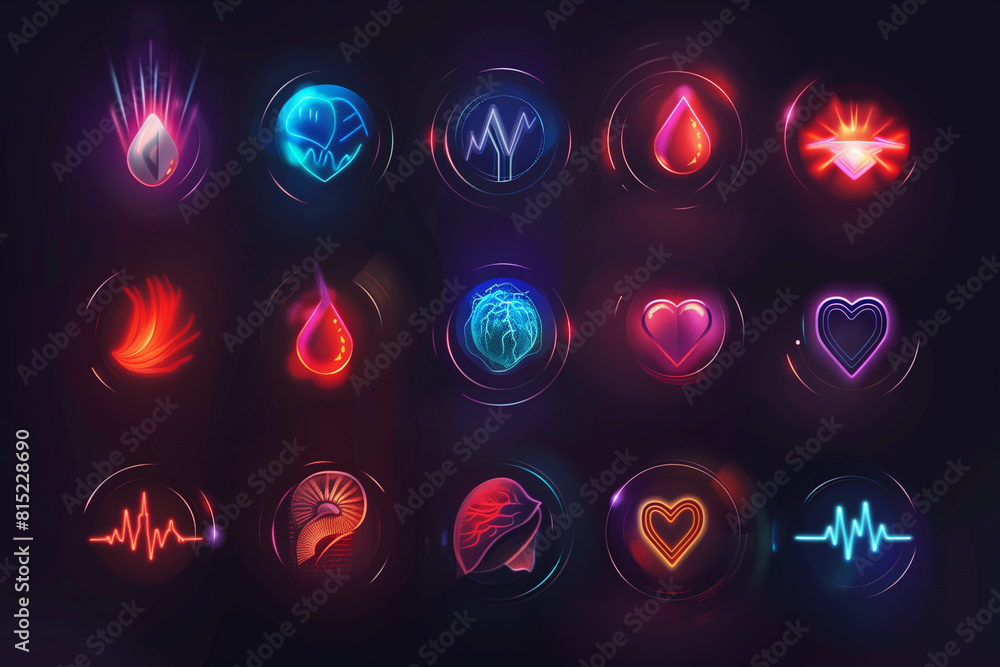 Experiment with different styles of pulse icons, from classic to ...