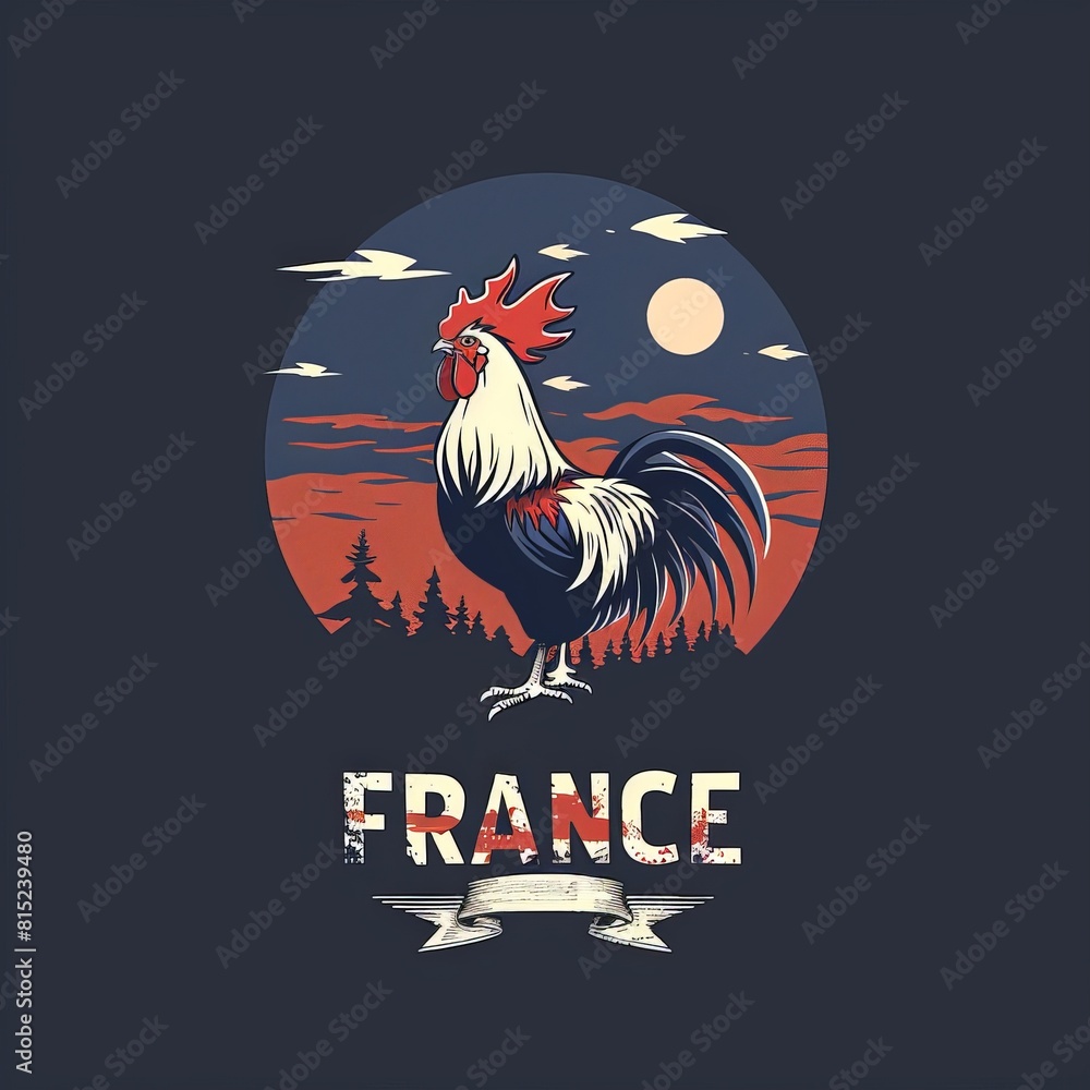 Gallic rooster, national symbol of France Stock Illustration | Adobe Stock
