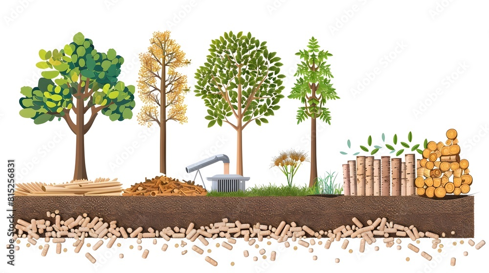 Diagram illustrating different types of biomass energy sources from ... Diagram illustrating different types of biomass energy sources from ...