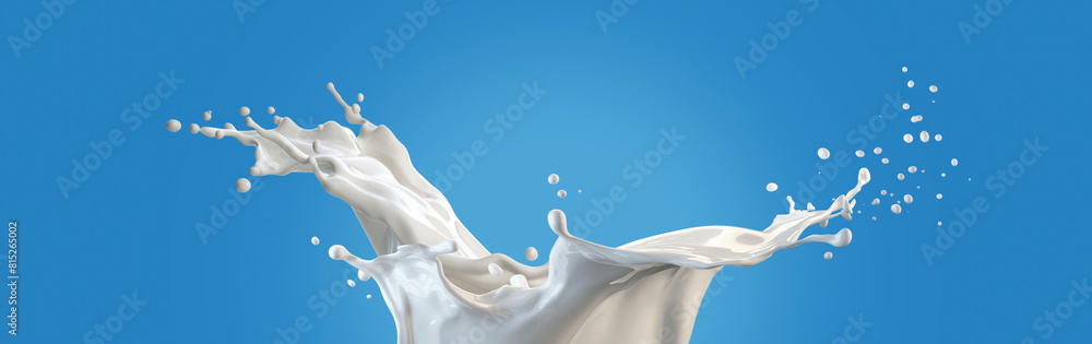 splattered milk splash, pouring white liquid flow for low, full ...