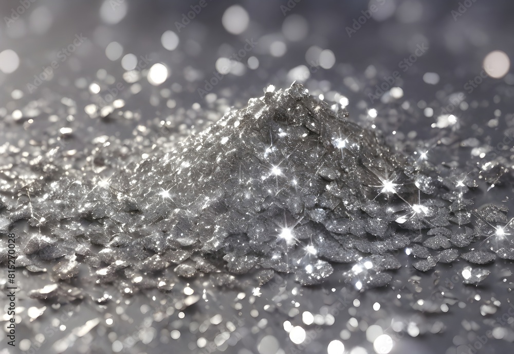 Silver glitter texture, sparkling metallic dust, festive background ...