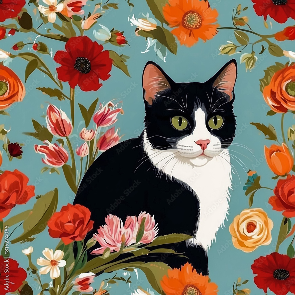 beautiful cat wallpaper, cat illustration, cat images background Stock ...