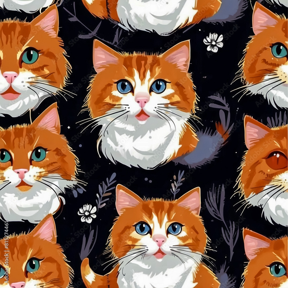 beautiful cat wallpaper, cat illustration, cat images background Stock ...