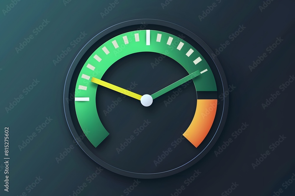 Minimal cartoon arrow point credit scale speed low status green ...