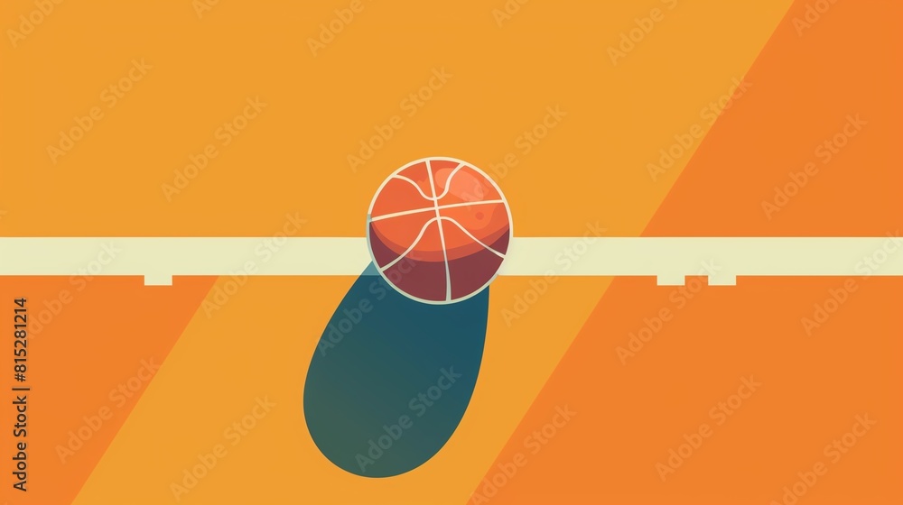 Dodgeball flat design, top view, ball theme, animation, Analogous Color ...