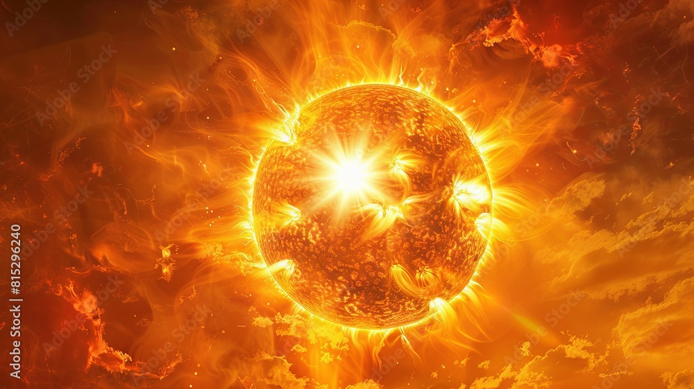 Immense solar flare engulfing space - An intense and detailed digital ... Immense solar flare engulfing space - An intense and detailed digital ...