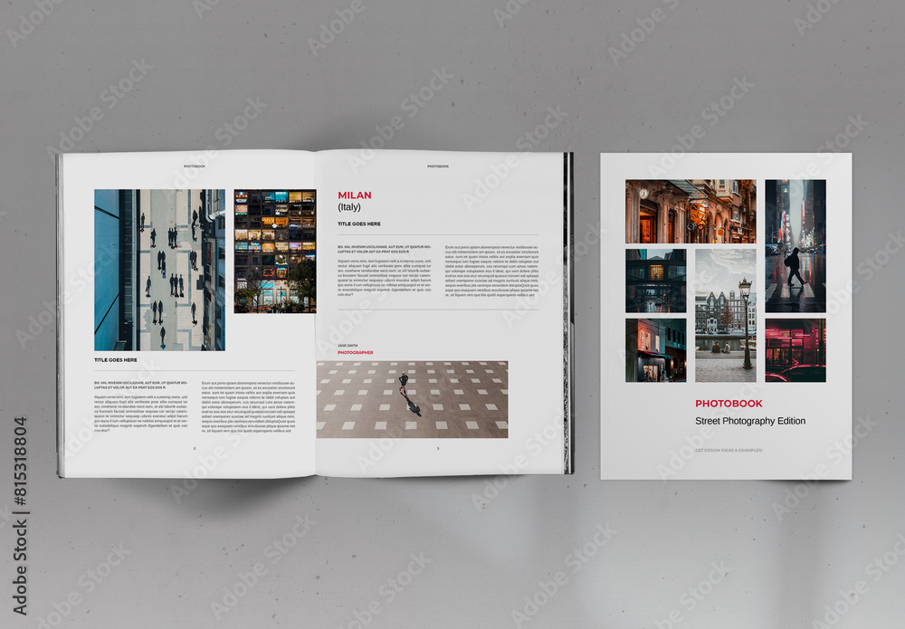 Photobook Brochure Layout Stock Template | Adobe Stock