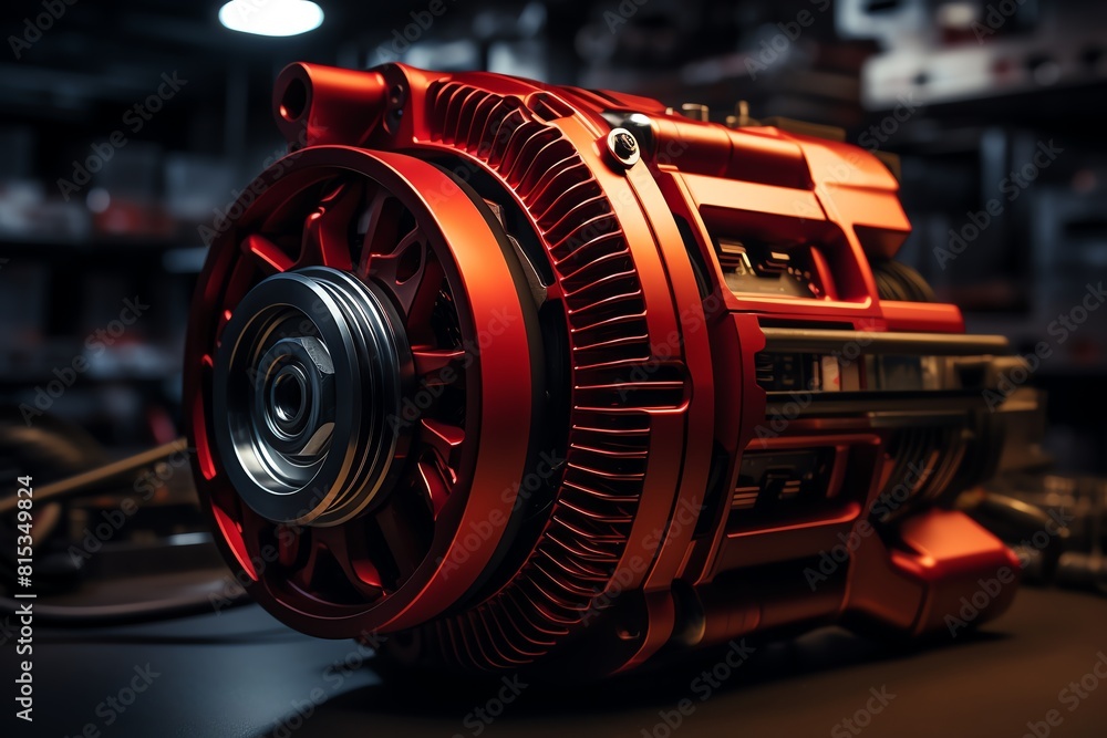 Alternator in a car, highlighted to show its role in charging the ...