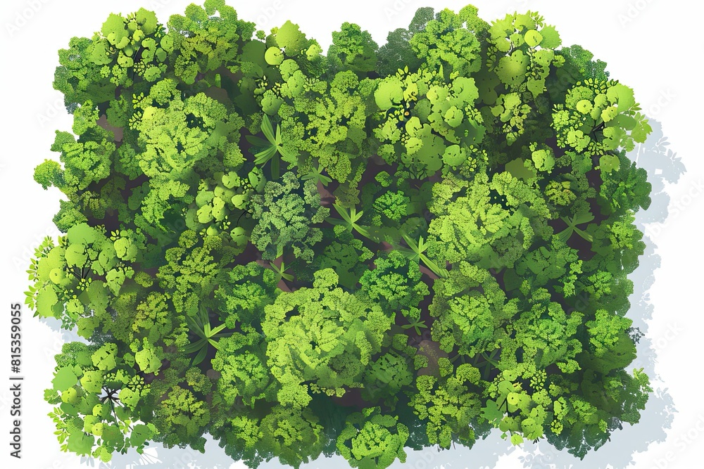 Trees top view for landscape vector illustration Stock Illustration ...