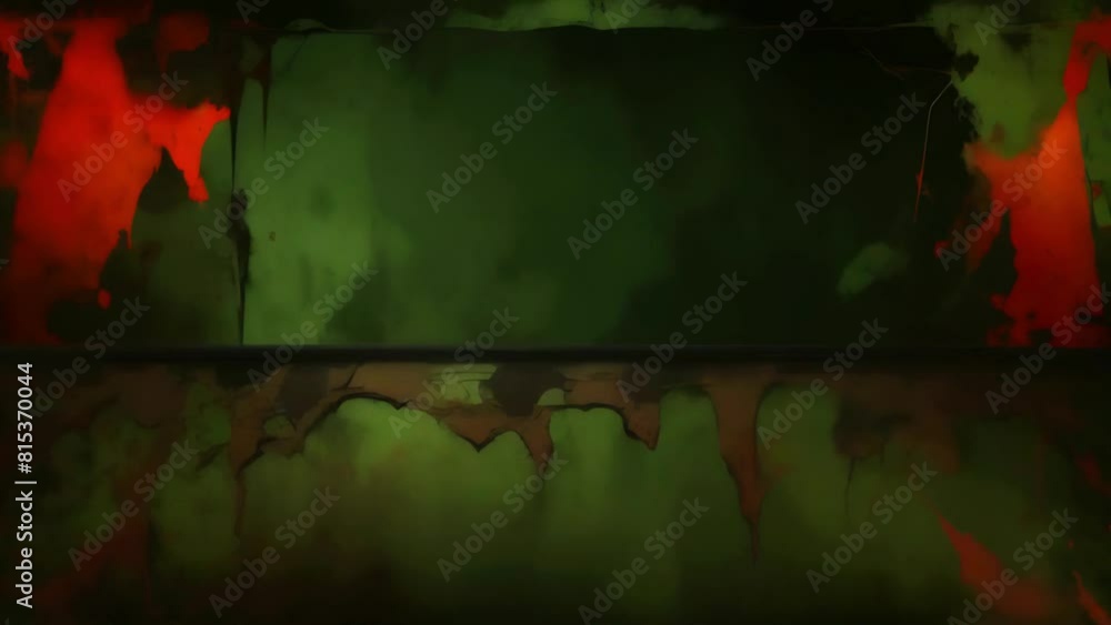 frightening animated background with bloody smudges on a dark green ...