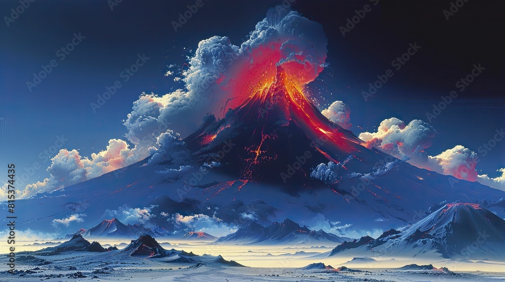 Explore the visualization of a volcanic eruption mirroring an abrupt ...