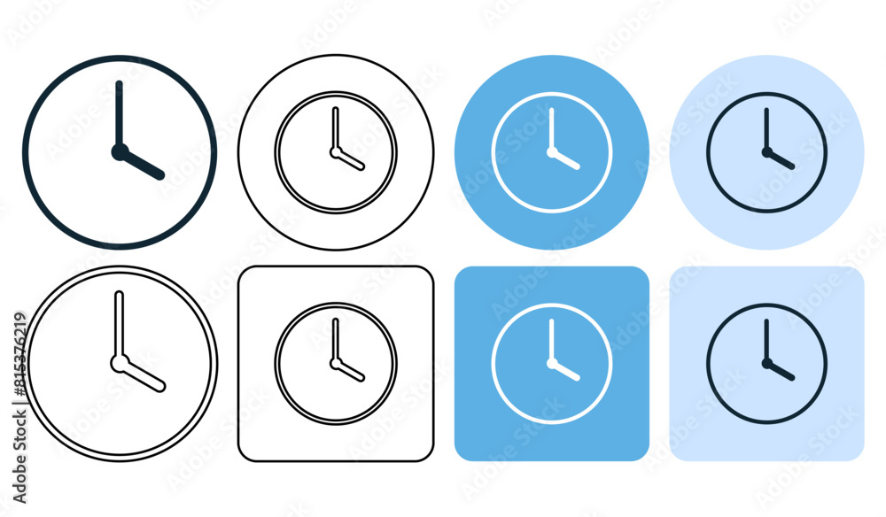 clock time sign icon symbol ui and ux design, glyphs and stroke line ...