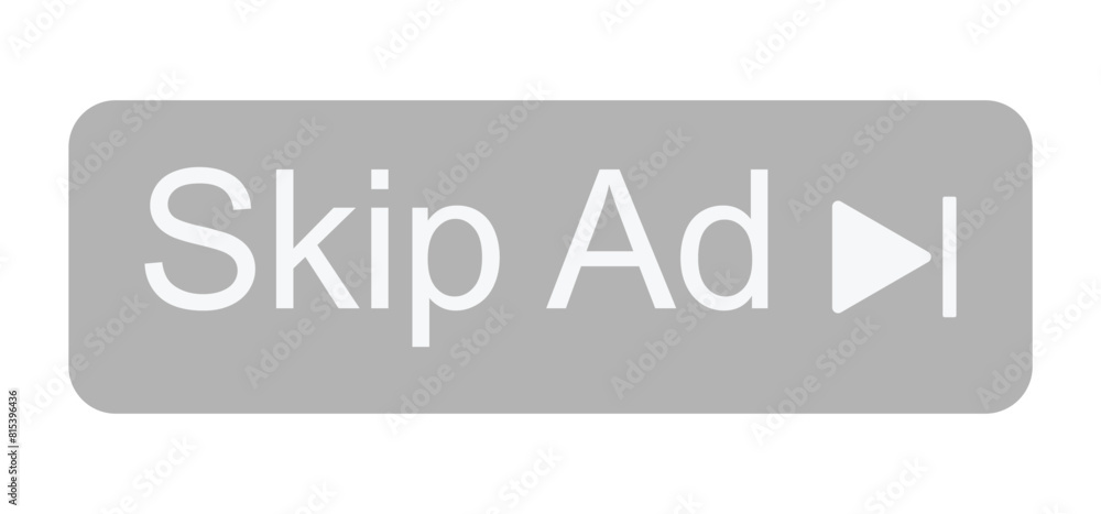 Skip ad button. skip advertisement transparent png button for website, online video player ...
