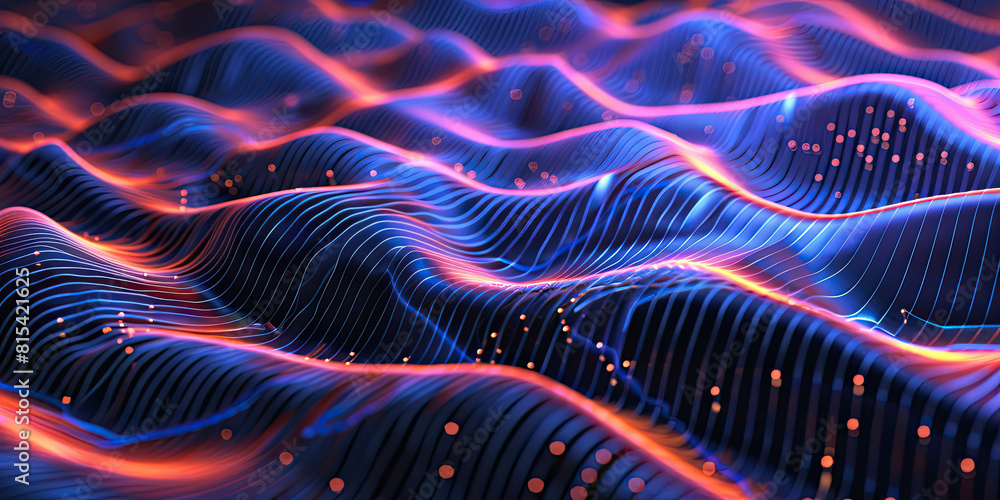 Digital background, wavy lines textured patterns shapes illustration ...