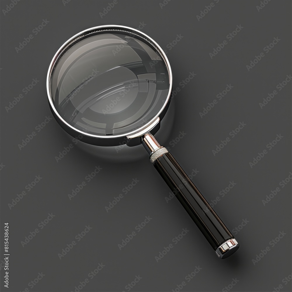 Magnifying Glass Emoji 3D Icon Depict a magnifying glass emoji with a ...