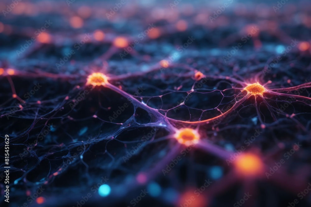 network of neuron cell send signal visible using microscope Stock Photo ...