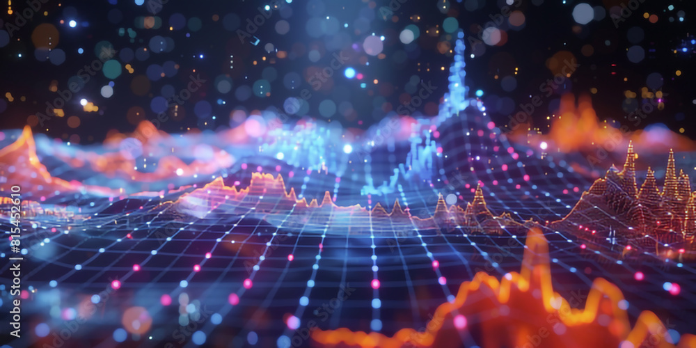 Charts and graphs rocketing skyward, depicting the upward trajectory of ...