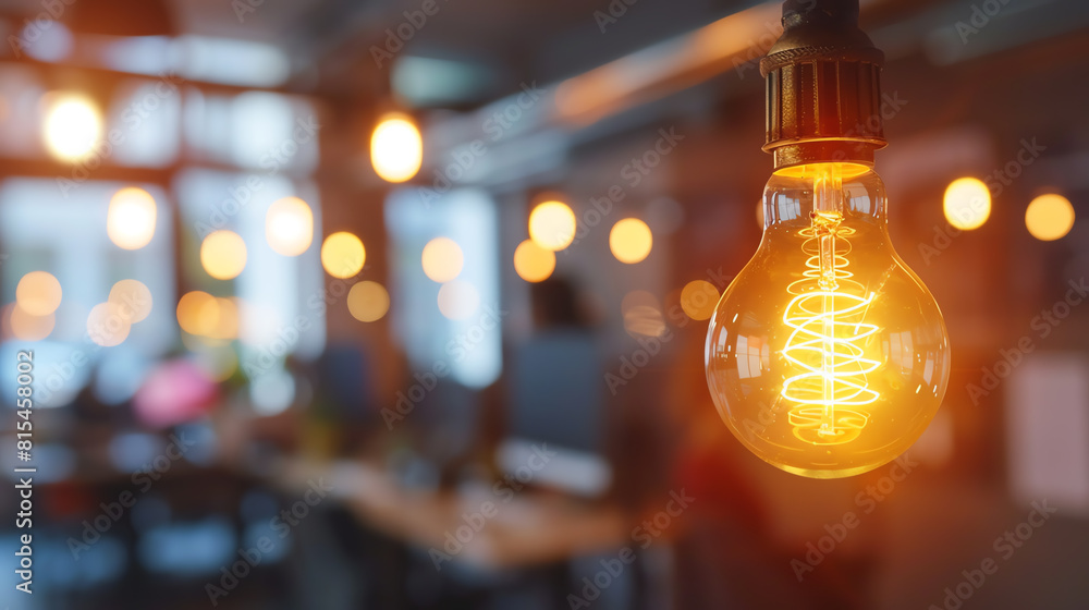 Startup energy in a dynamic workspace close up, office energy theme ...