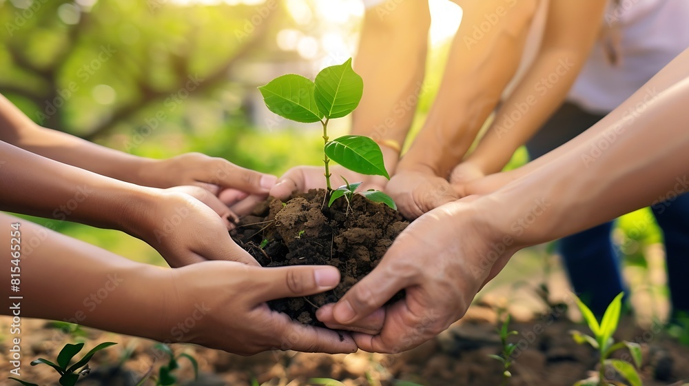 World environment day with global community teamwork a group of ...