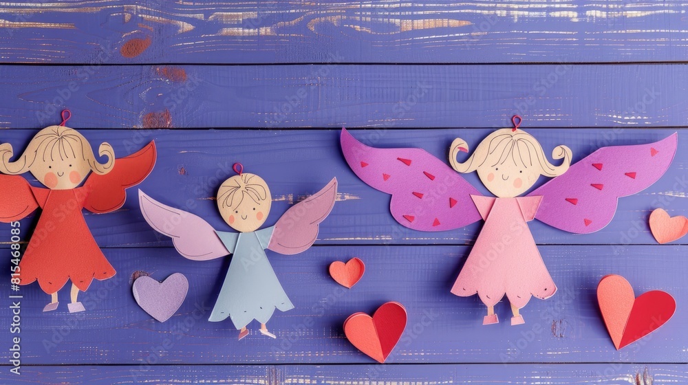 Create adorable Valentine s Day cupid angels with heart motifs using ...