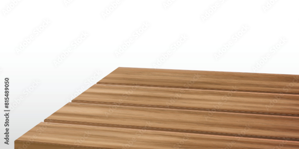 Wooden kitchen table corner, perspective view with texture. Wood ...