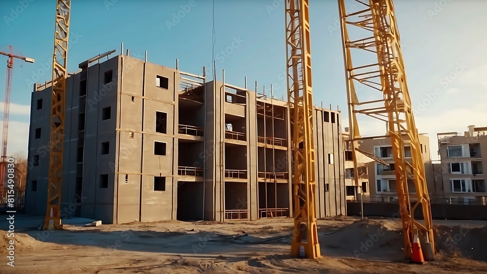 Office building construction Large department store in the city Stock ...