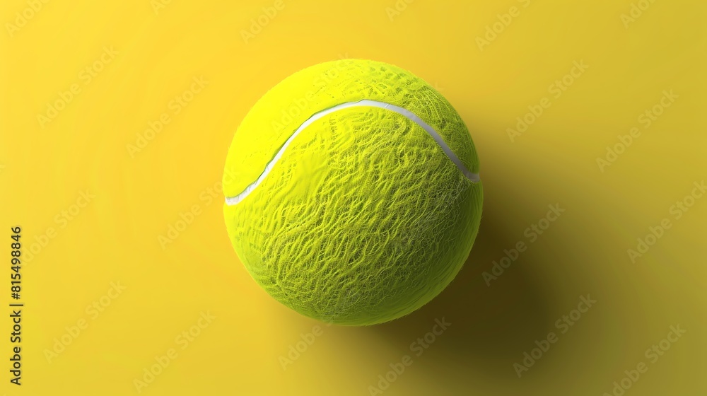 Tennis ball flat design, top view, ball theme, 3D render ...