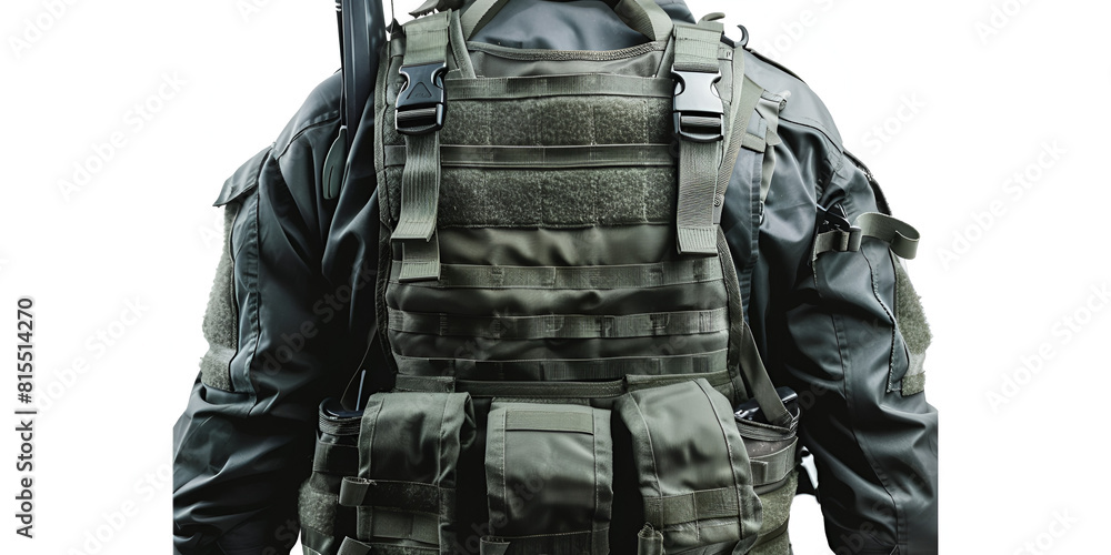 ภาพประกอบสต็อก Military Tactical Backpack isolated on white background ...