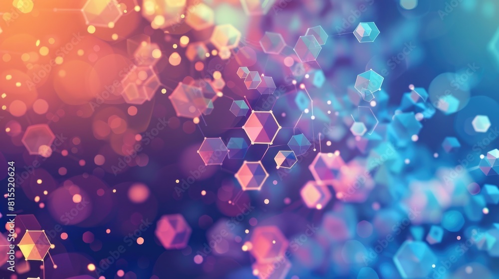 abstract background of a geometric representation of nano particles ...