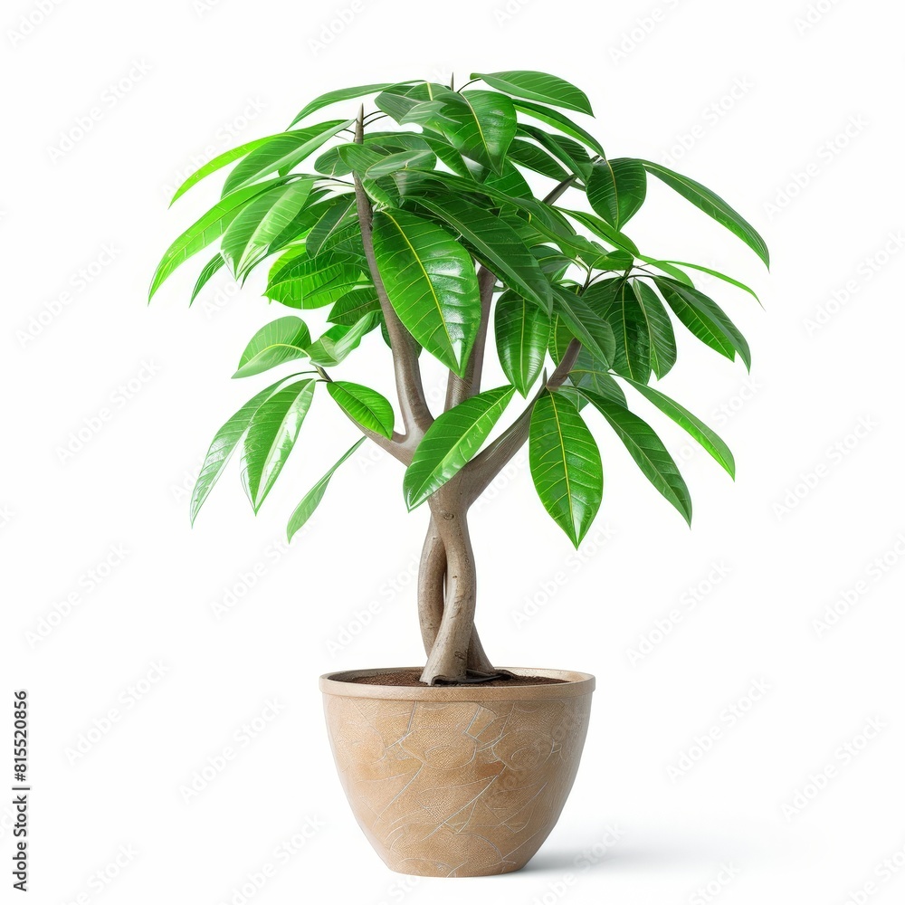 A photo of Money Tree (Pachira aquatica) , Indoor Tree , single object ...