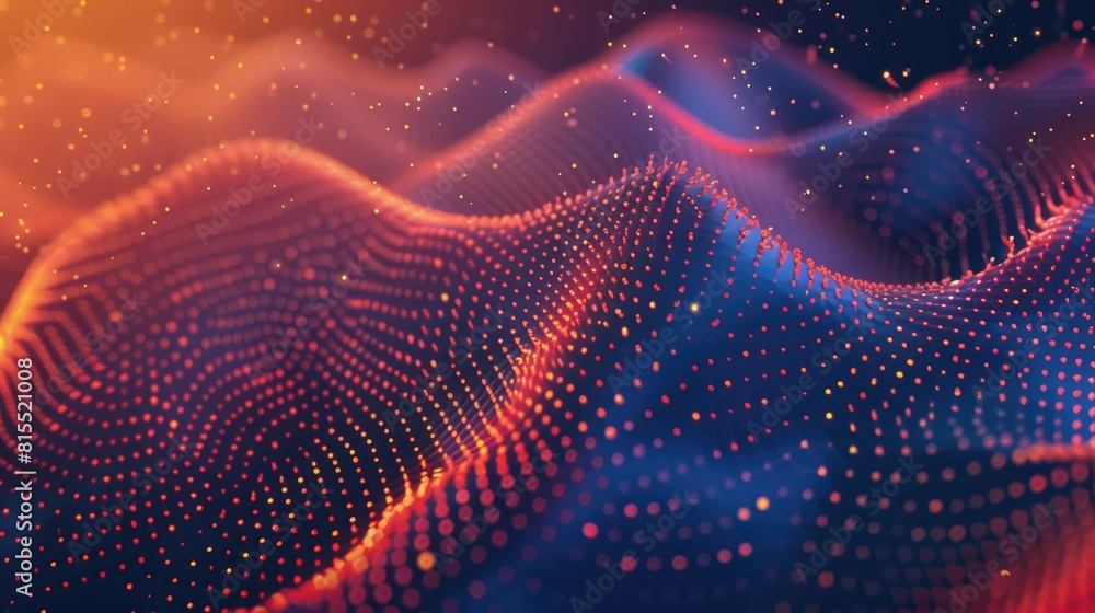 abstract background of a geometric representation of nano particles ...