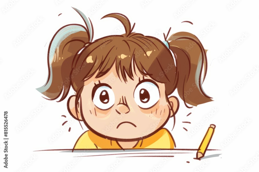 Cartoon cute doodles of a character squinting their eyes with ...