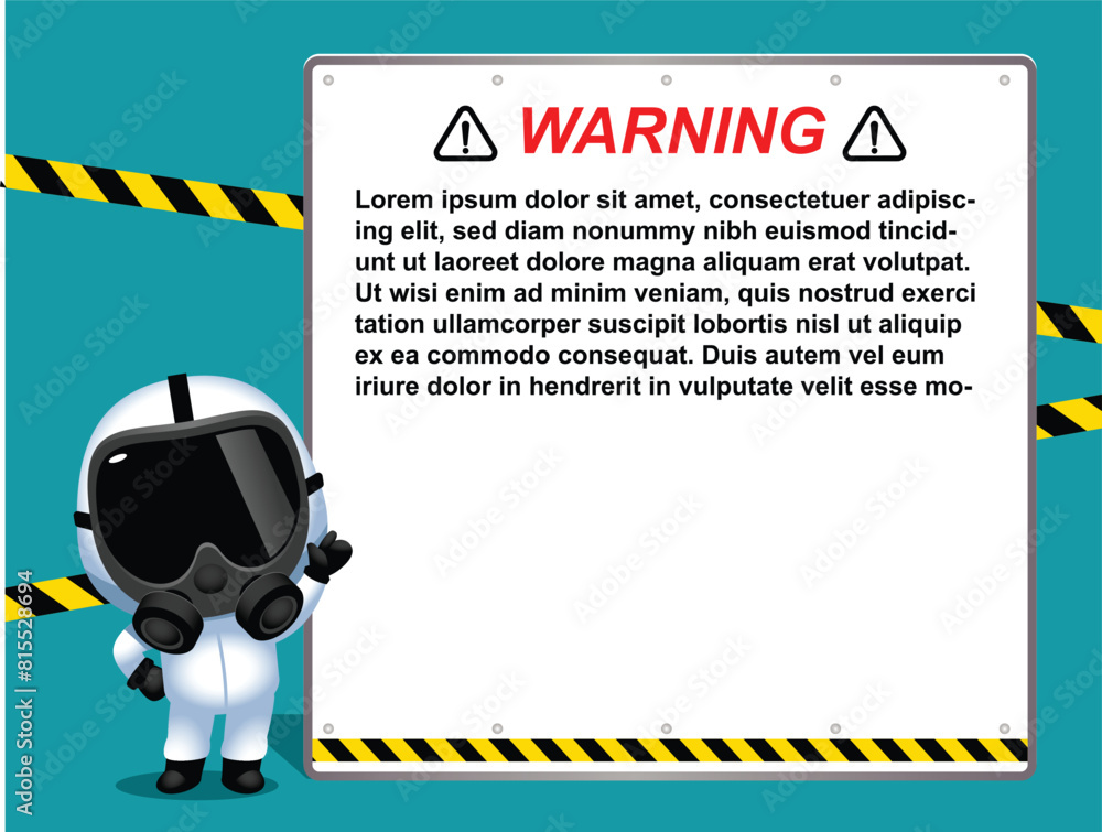 PPE-Suit-3Vector cute Characters wearing Protective suit and gas mask ...