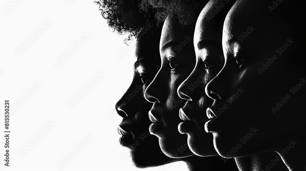 Silhouette Profiles of Black Community Members: Fighting Racism and ...