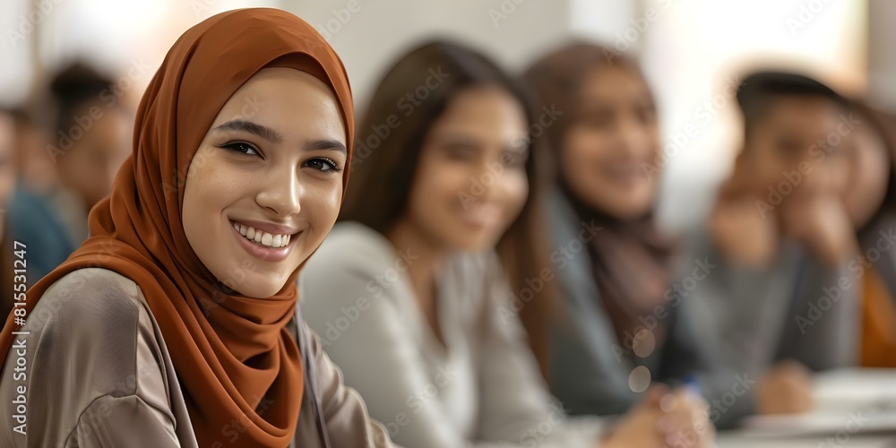 Multicultural students in classroom learning environment. Concept ...