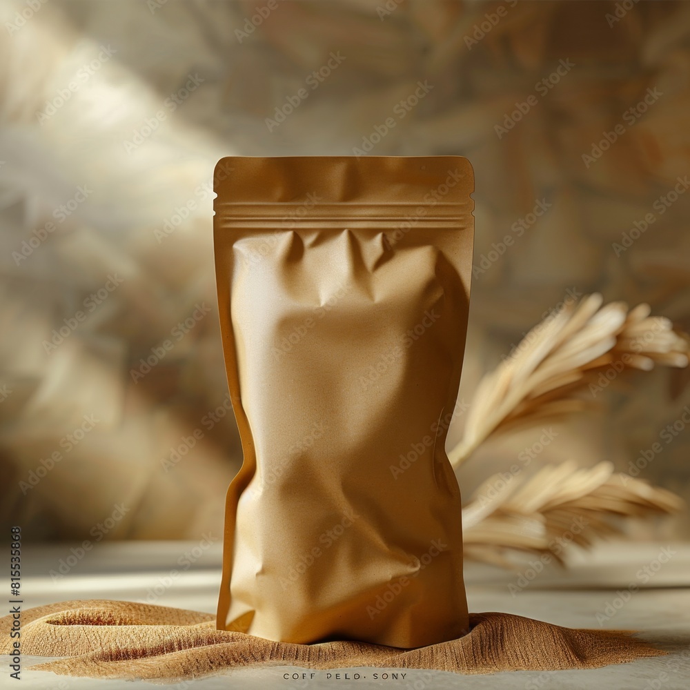 Coffee branding mockup transparent bag, elegant and modern aesthetic ...