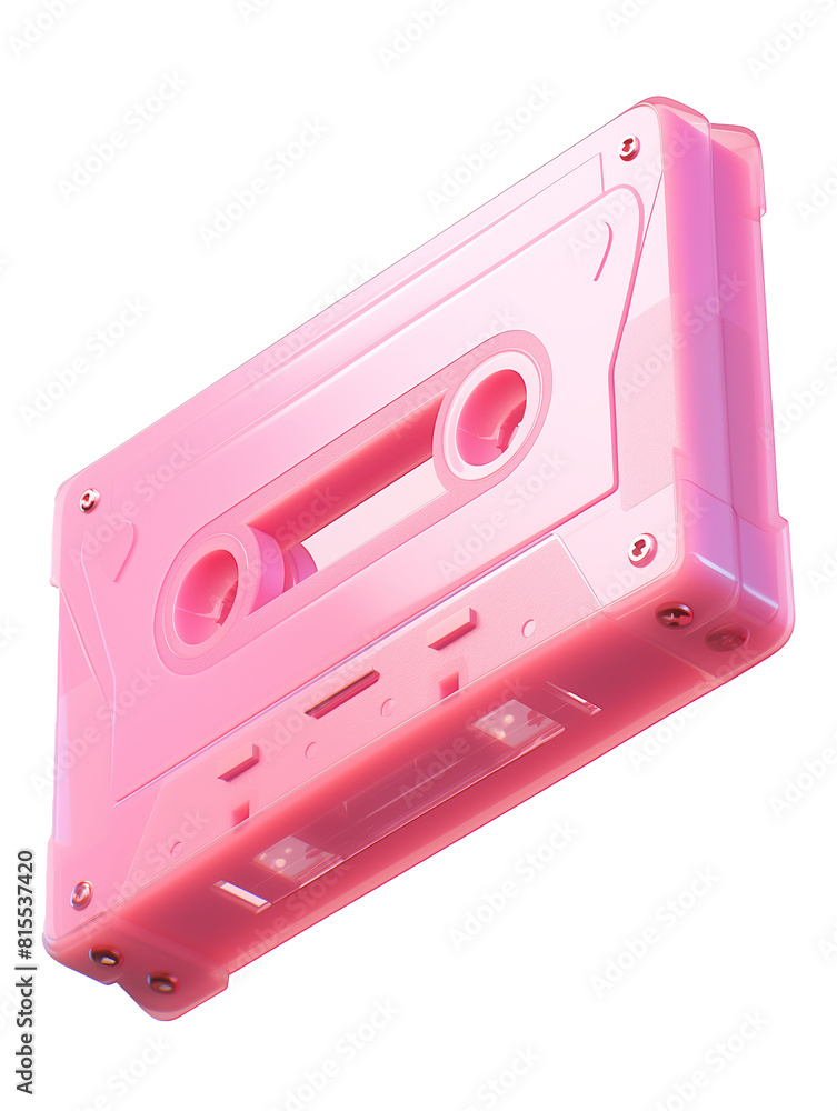 Pink cassette Tape PNG.Vintage Pink audio cassette isolated. Retro Pink ...