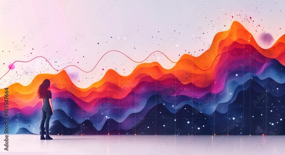 Minimalist design of a graph showing customer satisfaction trends Stock ...
