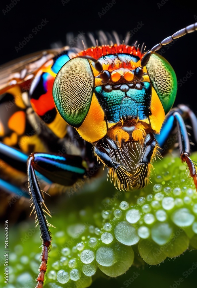illustration, detailed close ups insects small creatures natural ...