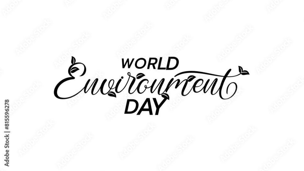 world environment day text animation in black and white for environment ...
