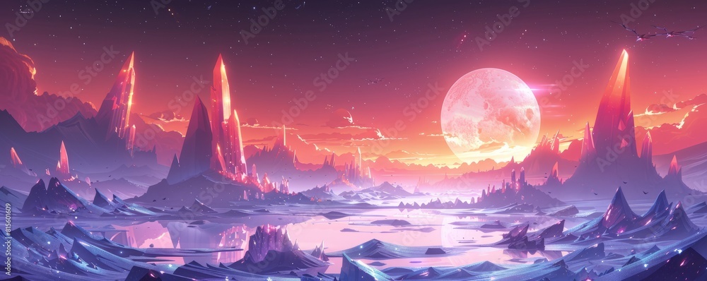 An alien landscape of crystalline spires and shimmering lakes, where ...