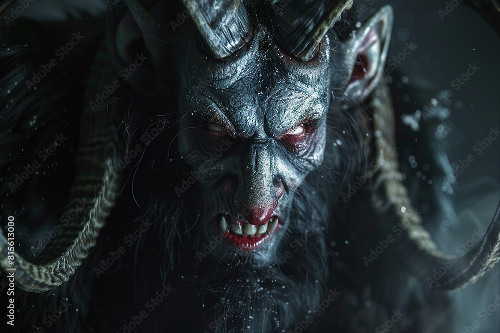 Generated with AI image of terrifying devil in the night demon horror ...