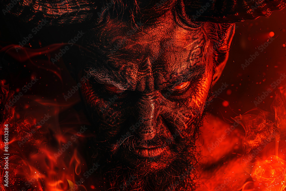 AI generated portrait of evil supernatural being satans from hell Stock ...